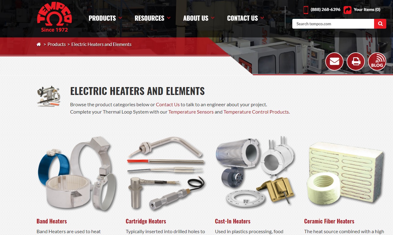 TEMPCO Electric Heater Corporation | Heating Elements